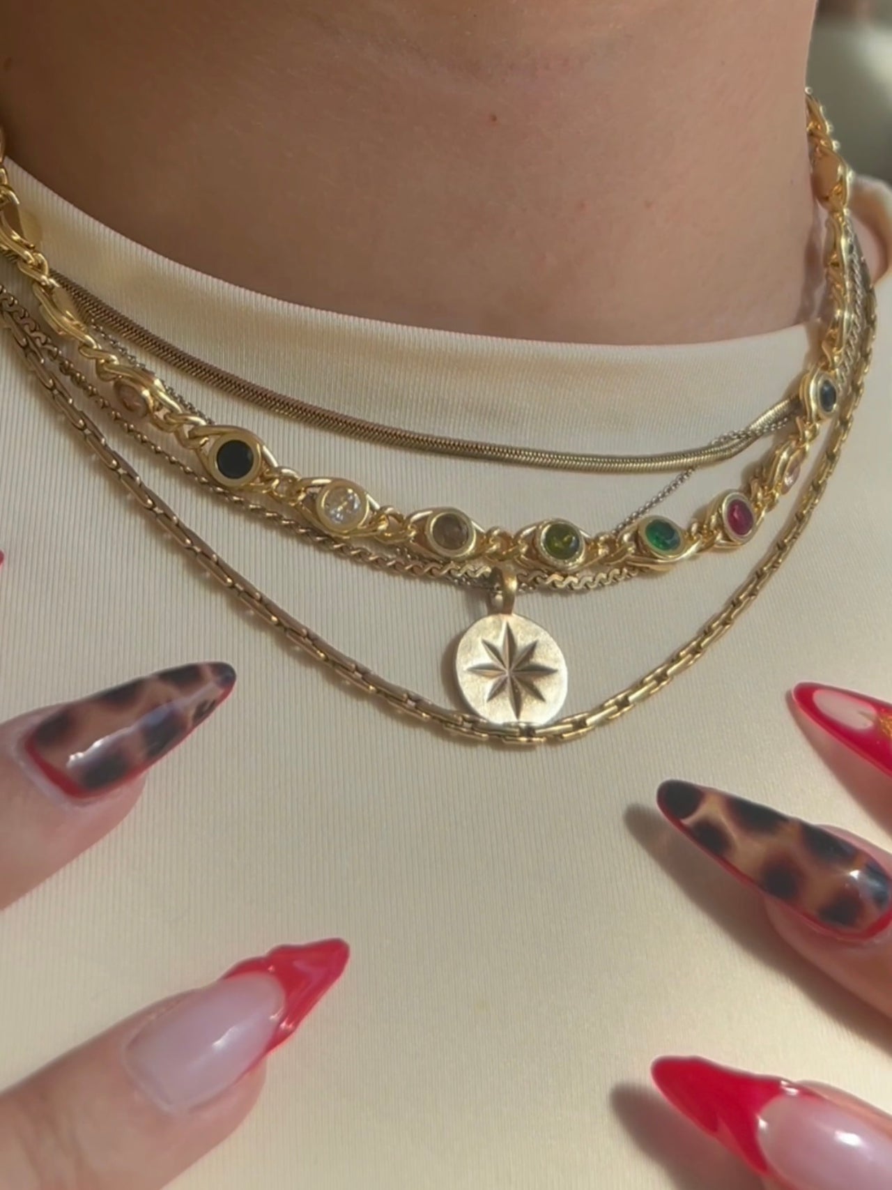 Parisa Gemstone Necklace – Gold Folk