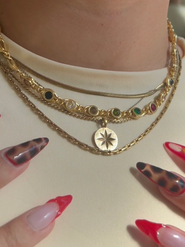 Parisa Gemstone Necklace – Gold Folk