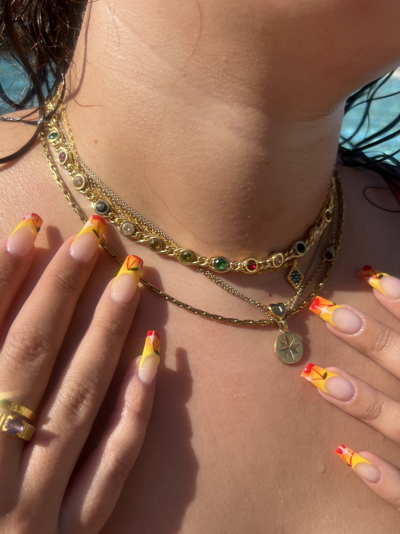 Parisa Gemstone Necklace – Gold Folk